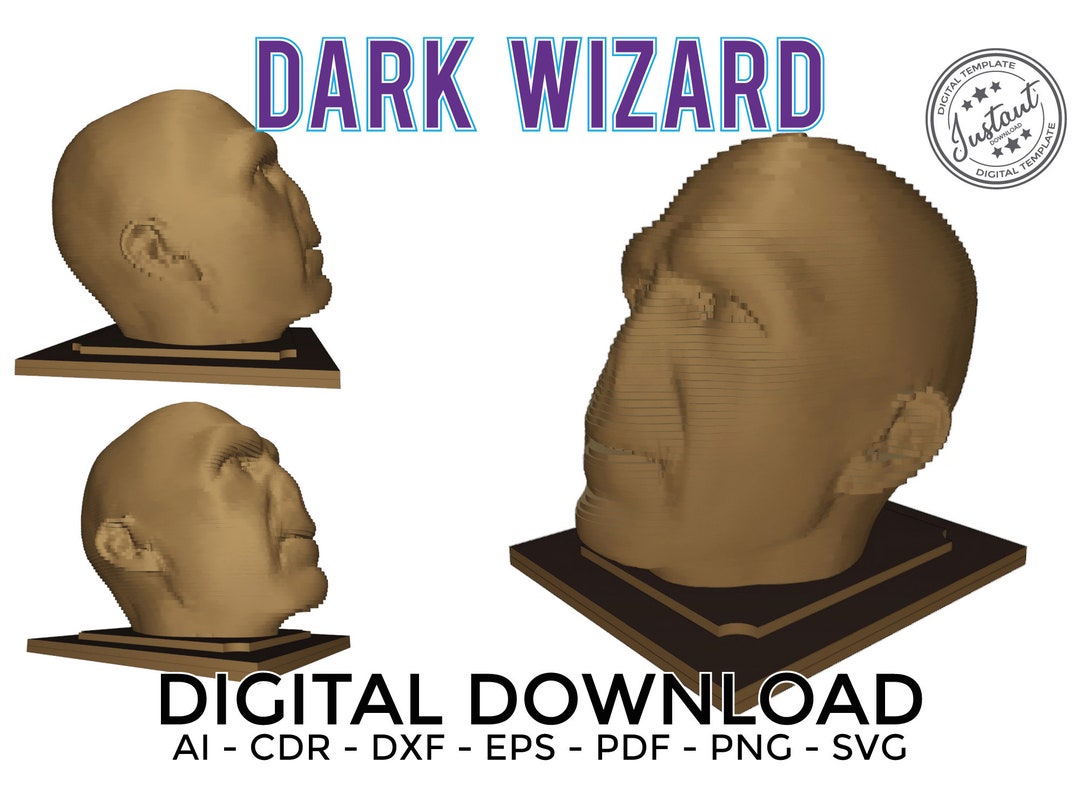 Dark Wizard With a DIY Cardboard Bust of He Who Shall Not Be Named ...