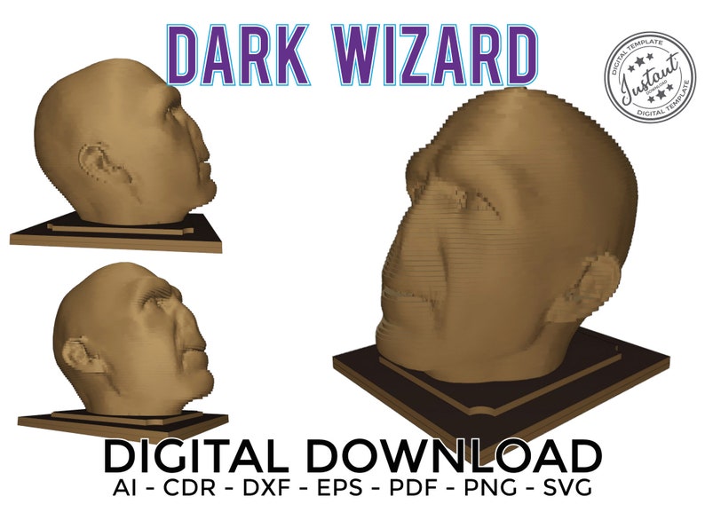 Dark Wizard With a DIY Cardboard Bust of He Who Shall Not Be - Etsy