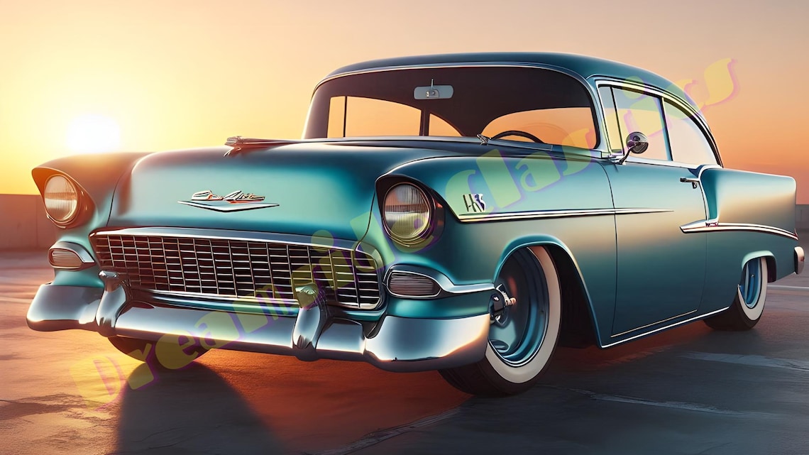 1957 Chevrolet Bel Air Poster; Retro Classic Car Printable; Bel Air ...