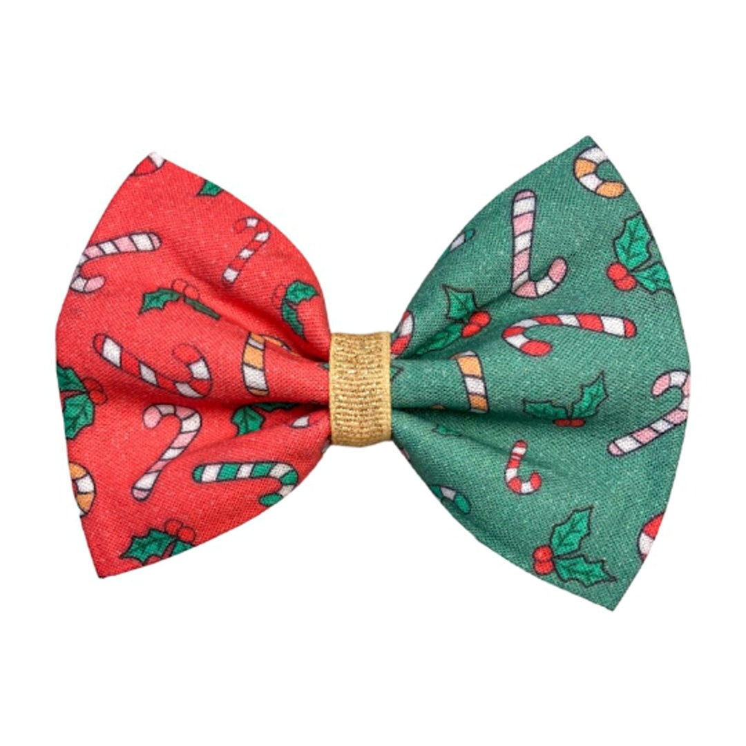 Christmas Dog Bow Tie, Cat Bow Tie, Candy Cane Dog Bowtie, Christmas ...
