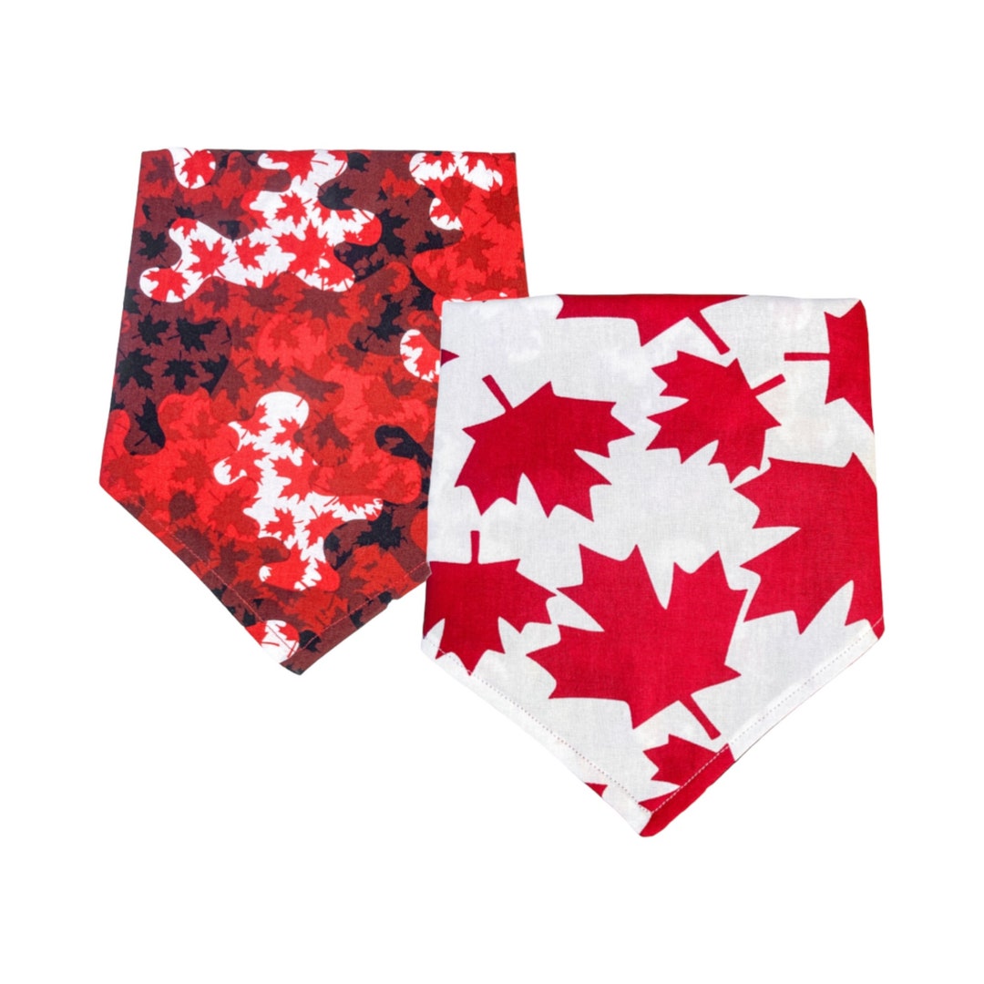 Canada Day Dog Bandana, Maple Leaf Bandana for Dogs, Pet Bandanas, Tie ...