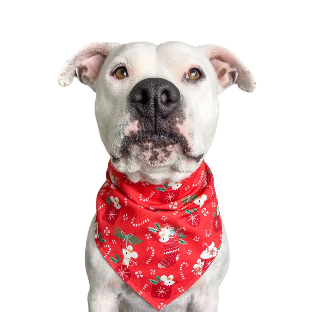 Christmas Dog Bandana, Christmas Mouse Bandana, Reversible and Tie on ...