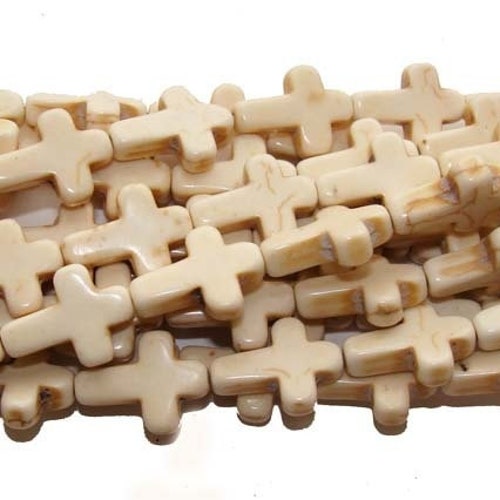 Natural 12x15mm Lilac Purple Howlite Cross Beads Genuine - Etsy