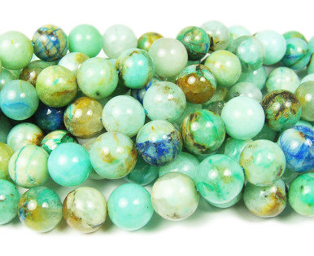 Natural 12mm Phoenix Stone Smooth Round Beads Genuine Gemstone - Etsy