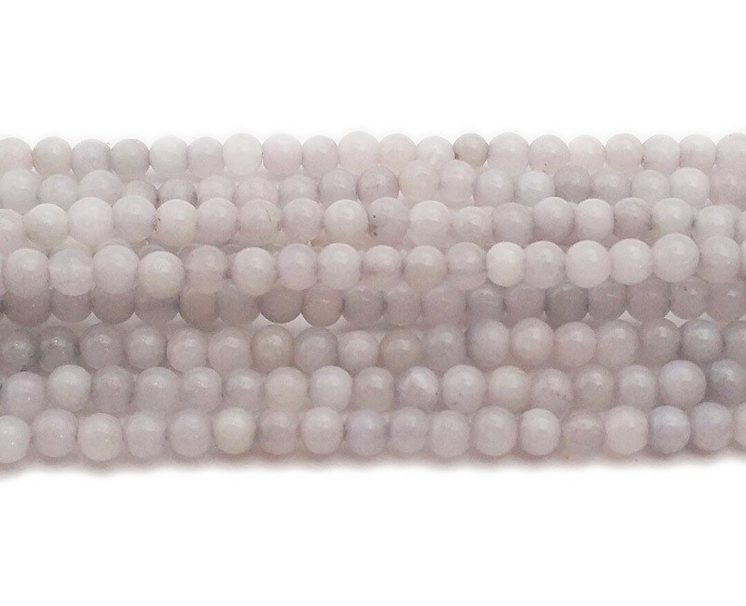 Natural 4mm Pale Gray Jade Round Beads Genuine Gemstone - Etsy