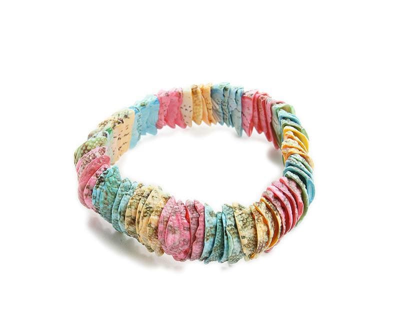 7 Inches Multi-color Stretch Shell Bracelet - Etsy