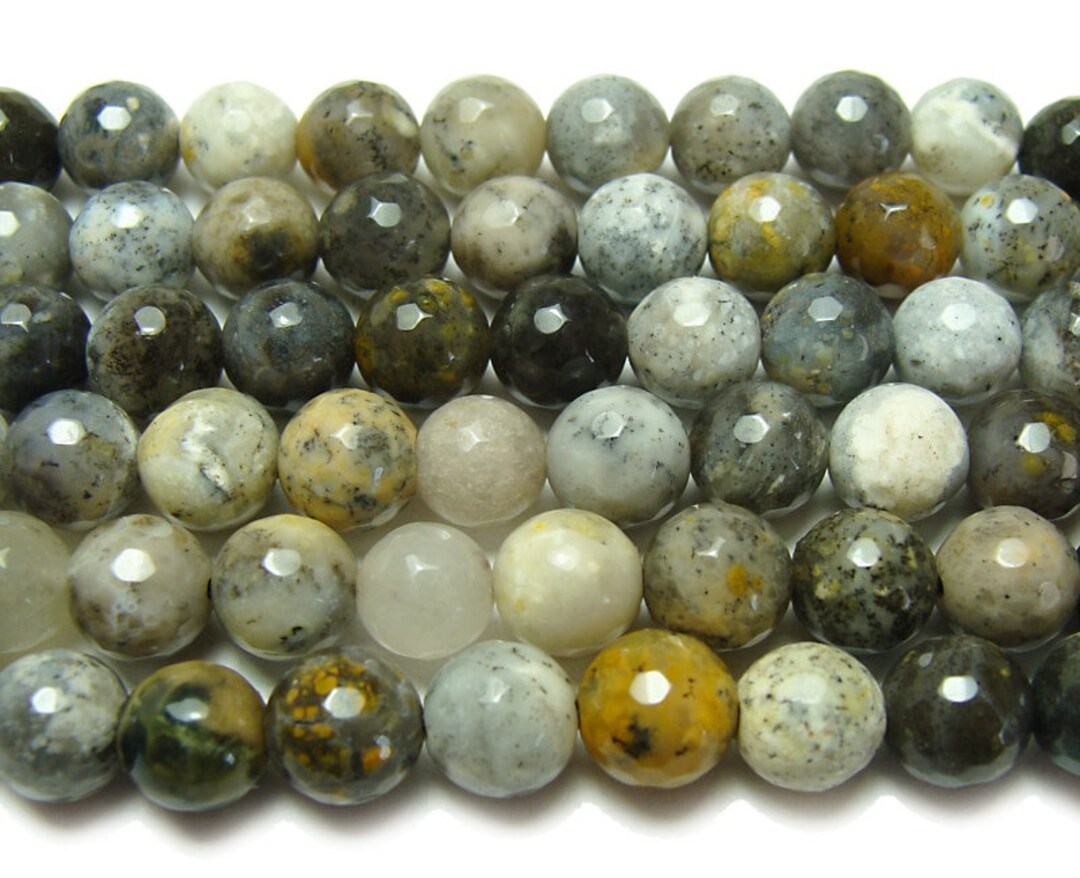 Natural 6mm 15.5 Inches Australian Moss Opal Faceted Round - Etsy