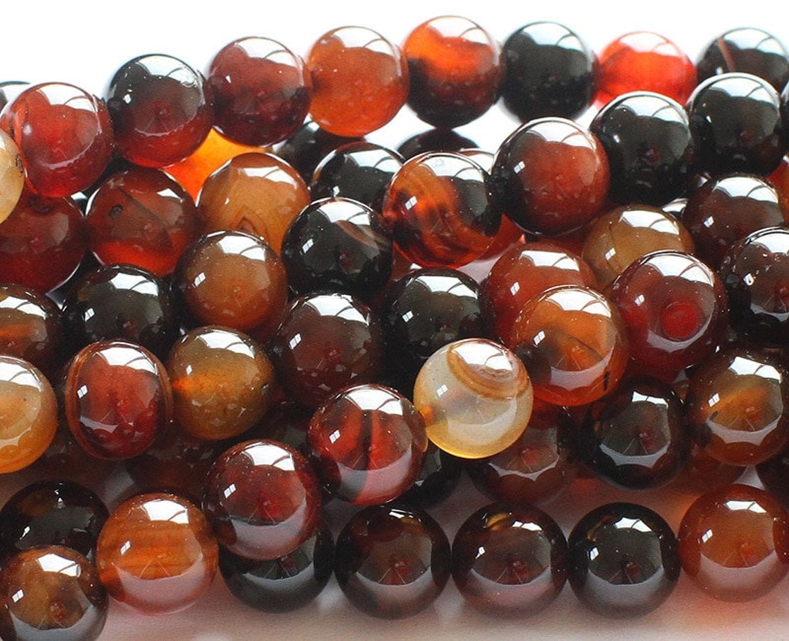 Natural 8mm 15.5 Inches Dream Agate Round Beads Genuine - Etsy