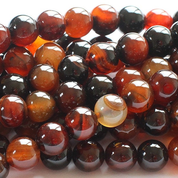Round Agate Beads - Etsy
