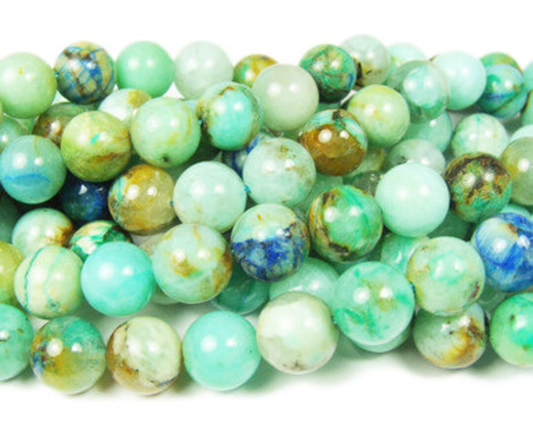 Natural 12mm Phoenix Stone Smooth Round Beads Genuine Gemstone - Etsy