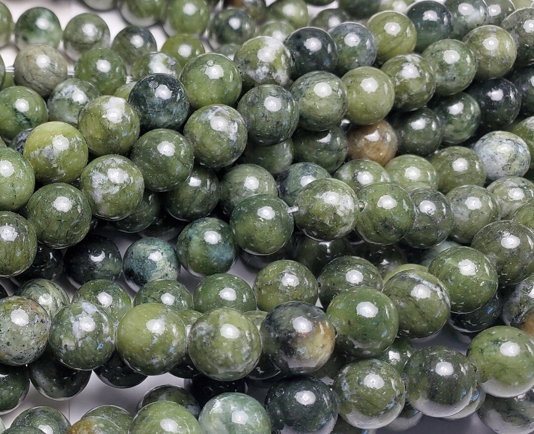 Natural 12mm Taiwan Green Jade Round Beads Genuine Gemstone - Etsy