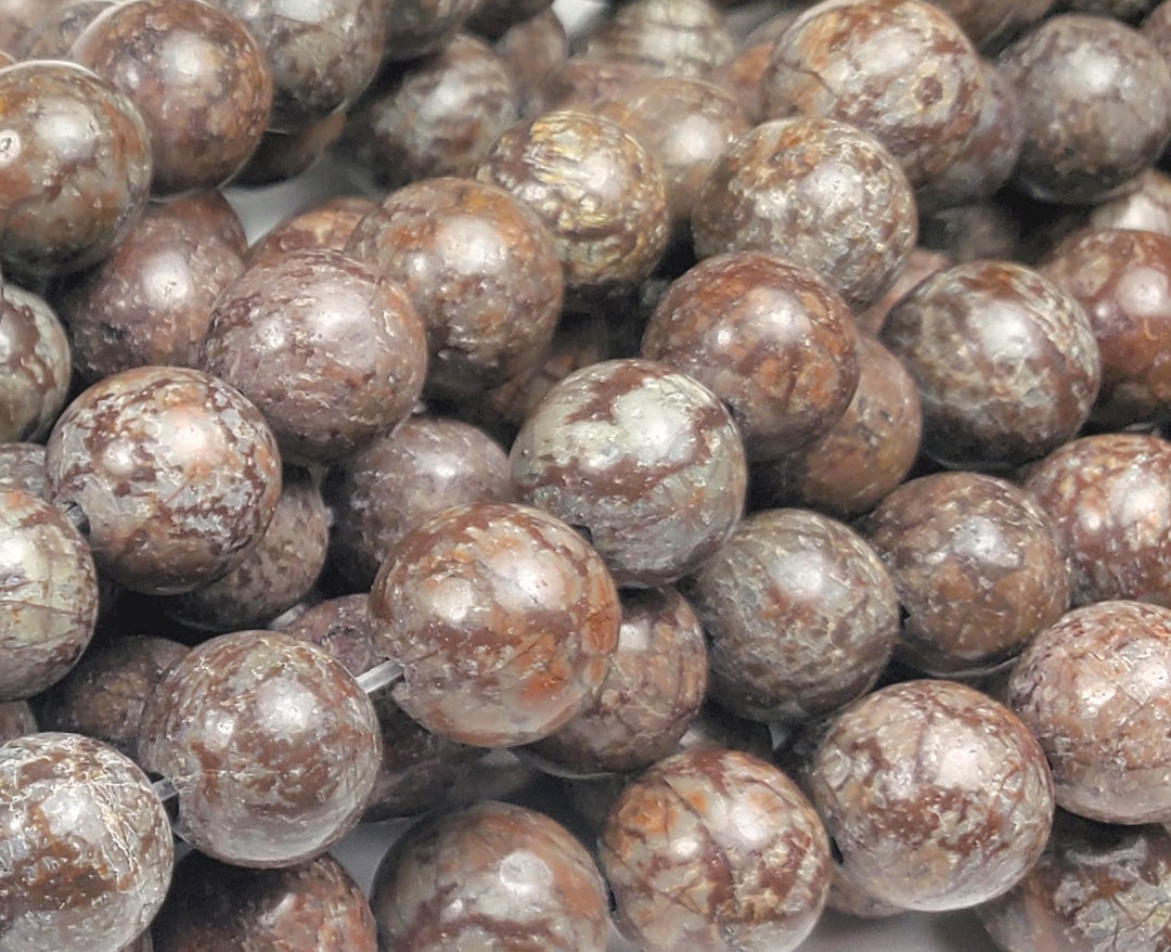 Natural 8mm Chocolate Jasper Round Beads Genuine Gemstone - Etsy
