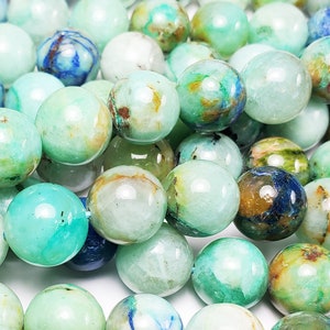 Natural 12mm Phoenix Stone Smooth Round Beads Genuine Gemstone - Etsy