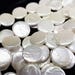 Natural 15mm White Shell Pearl Coin Beads Genuine Gemstone - Etsy