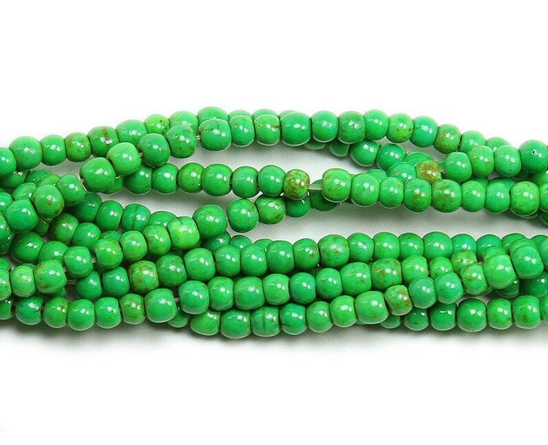 Natural 8mm Green Howlite Glossy Round Beads Genuine Gemstone - Etsy