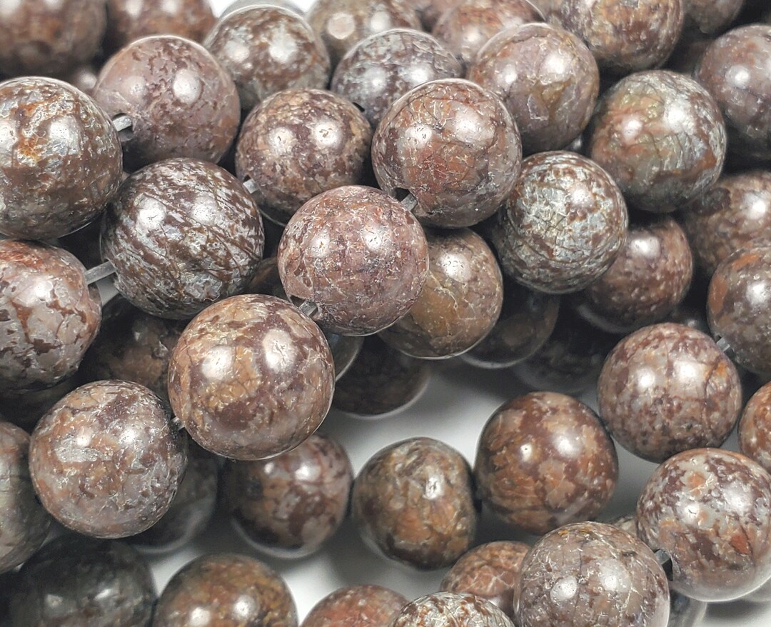 Natural 10mm Chocolate Jasper Round Beads Genuine Gemstone - Etsy