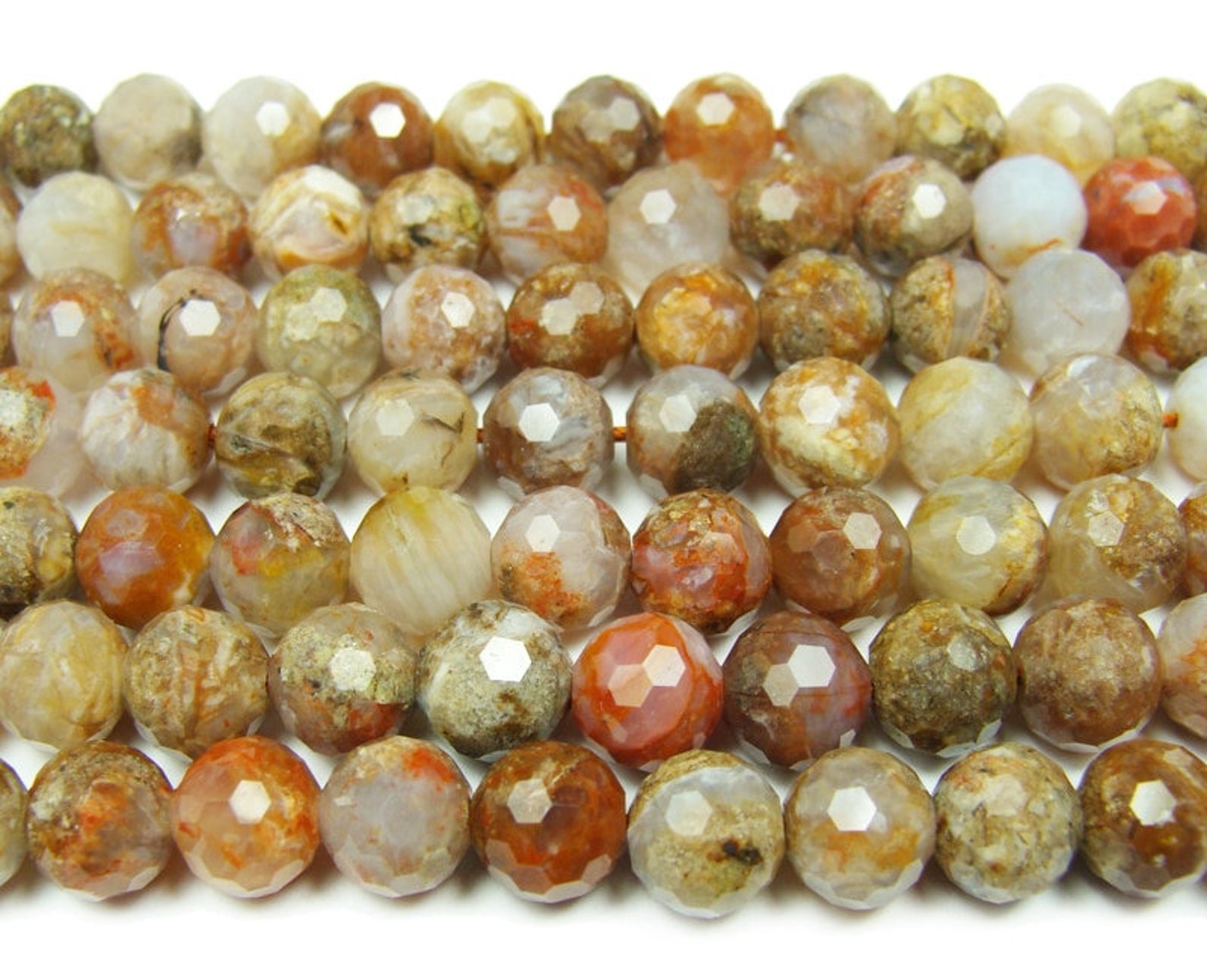 Natural 12mm Finely Cut Shiny Aqua Nueva Agate Beads Genuine | Etsy