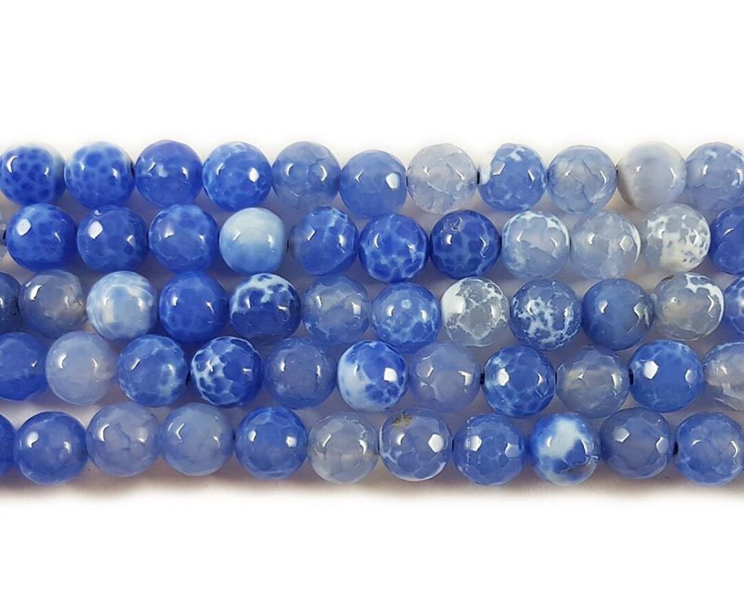 Natural 10mm About 38 Beads Blue Fire Agate Faceted Round - Etsy