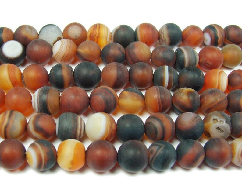 Natural 6mm 15.5 Inch Dream Agate Matte Round Beads Genuine Gemstone - Etsy