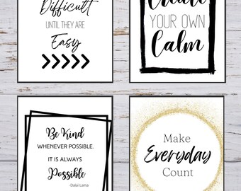 Well-being Posters With Inspirational Quotes to Promote Resilience ...