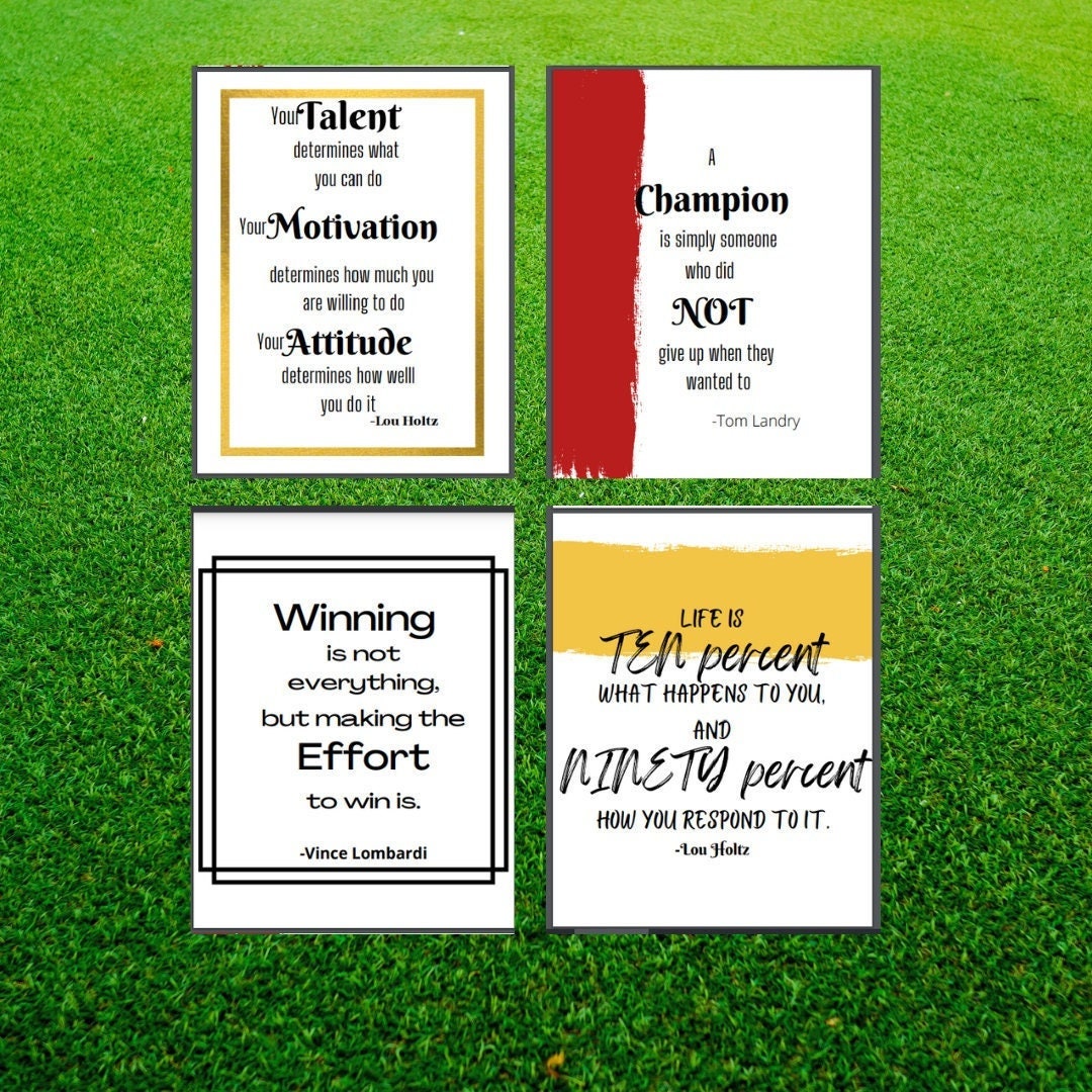 Growth Mindset, Classroom Wall Art, Football Themed Wall Art - Etsy