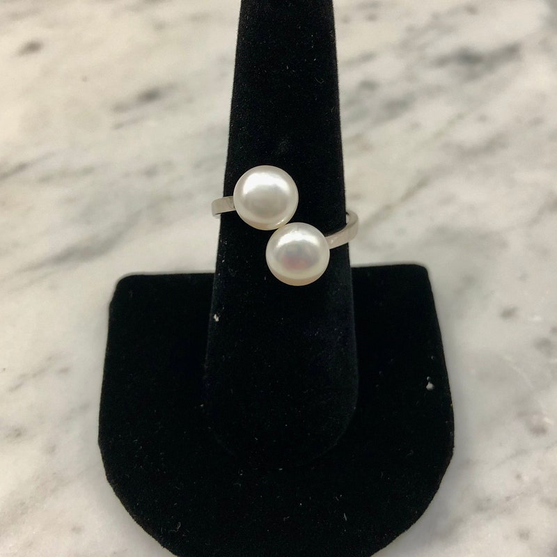 Double Pearl Ring - Etsy