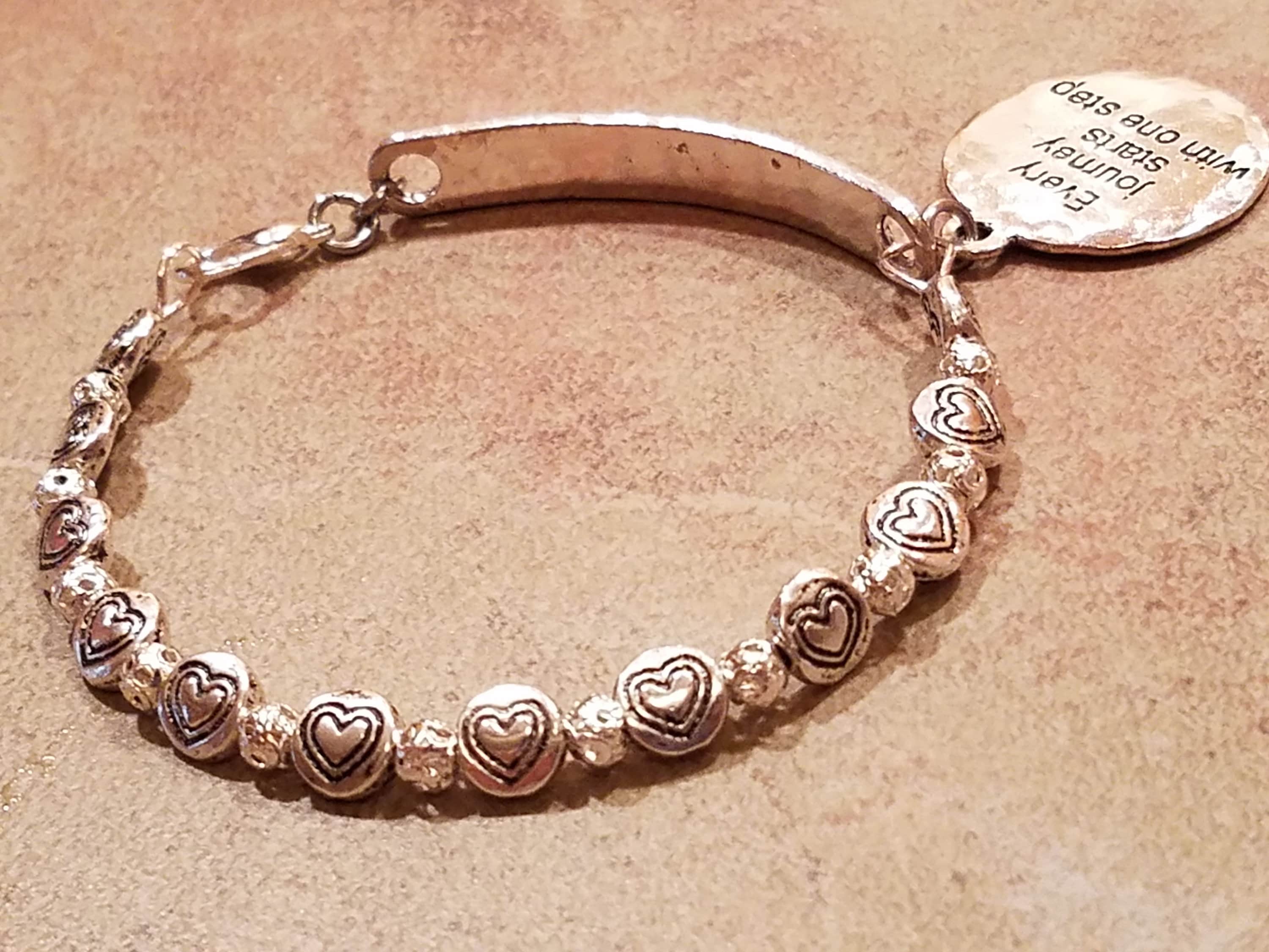 Believe Bracelet Hand-stamped and Beaded Recovery Jewelry | Etsy