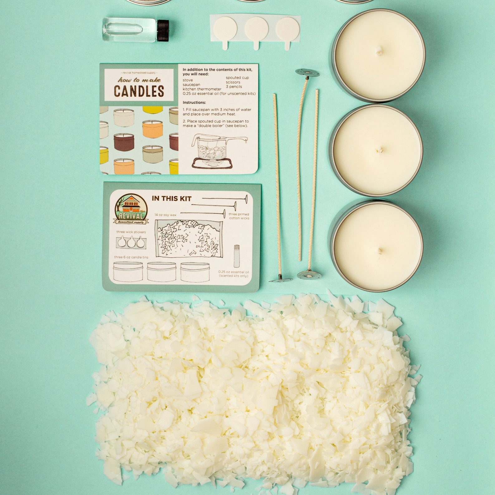 Candle Kit Make Your Own Candles With Soy Wax and Essential - Etsy