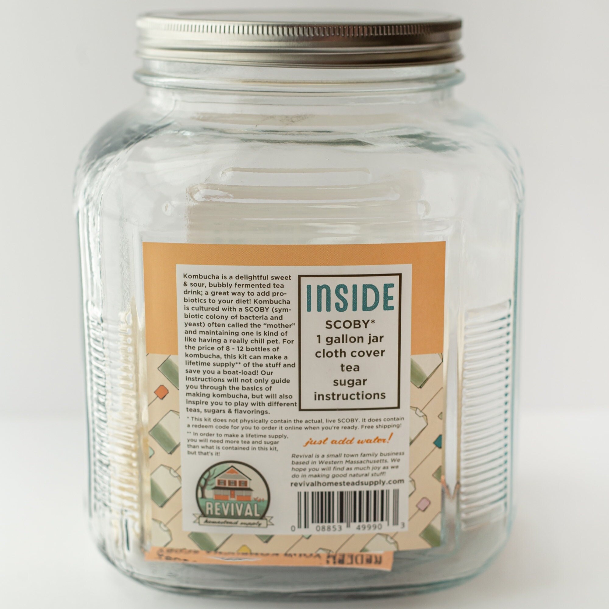 Kombucha Kit Brew Your Own With 1 Gallon Jar - Etsy