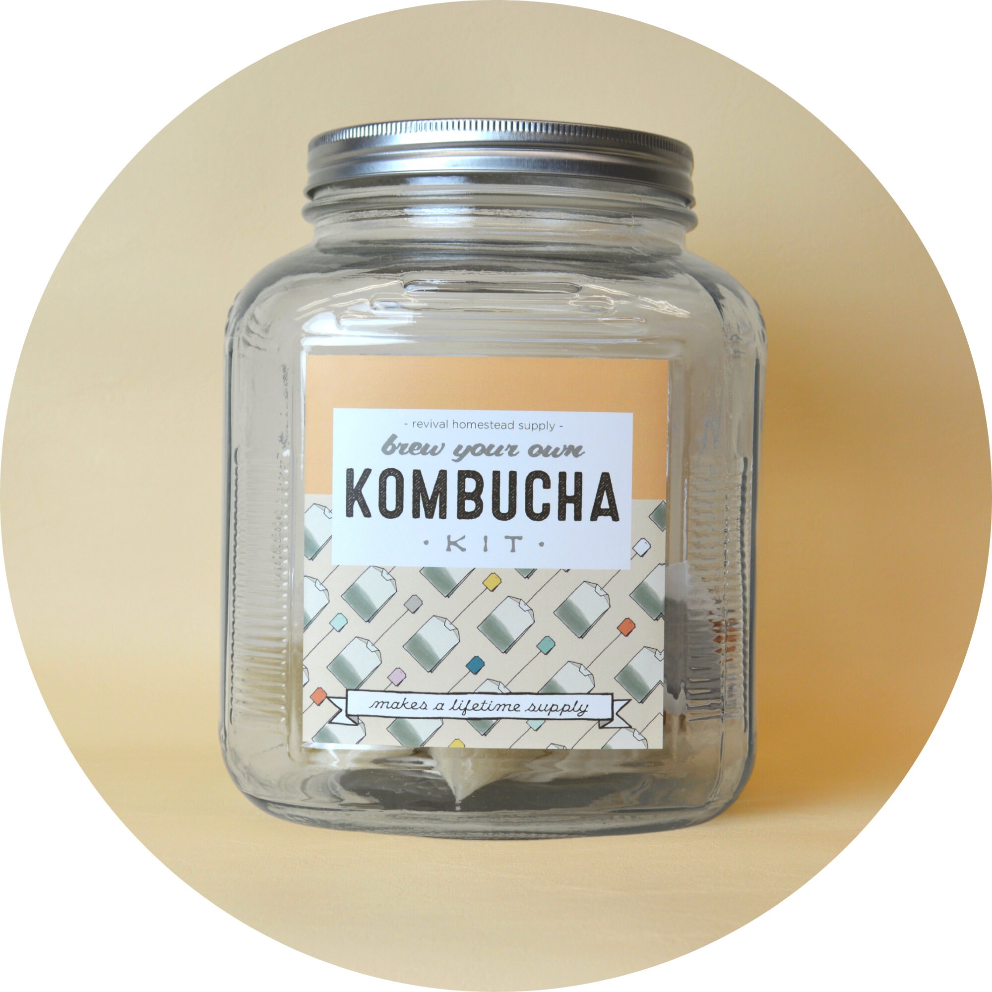 Kombucha Kit Brew Your Own with 1 Gallon Jar | Etsy