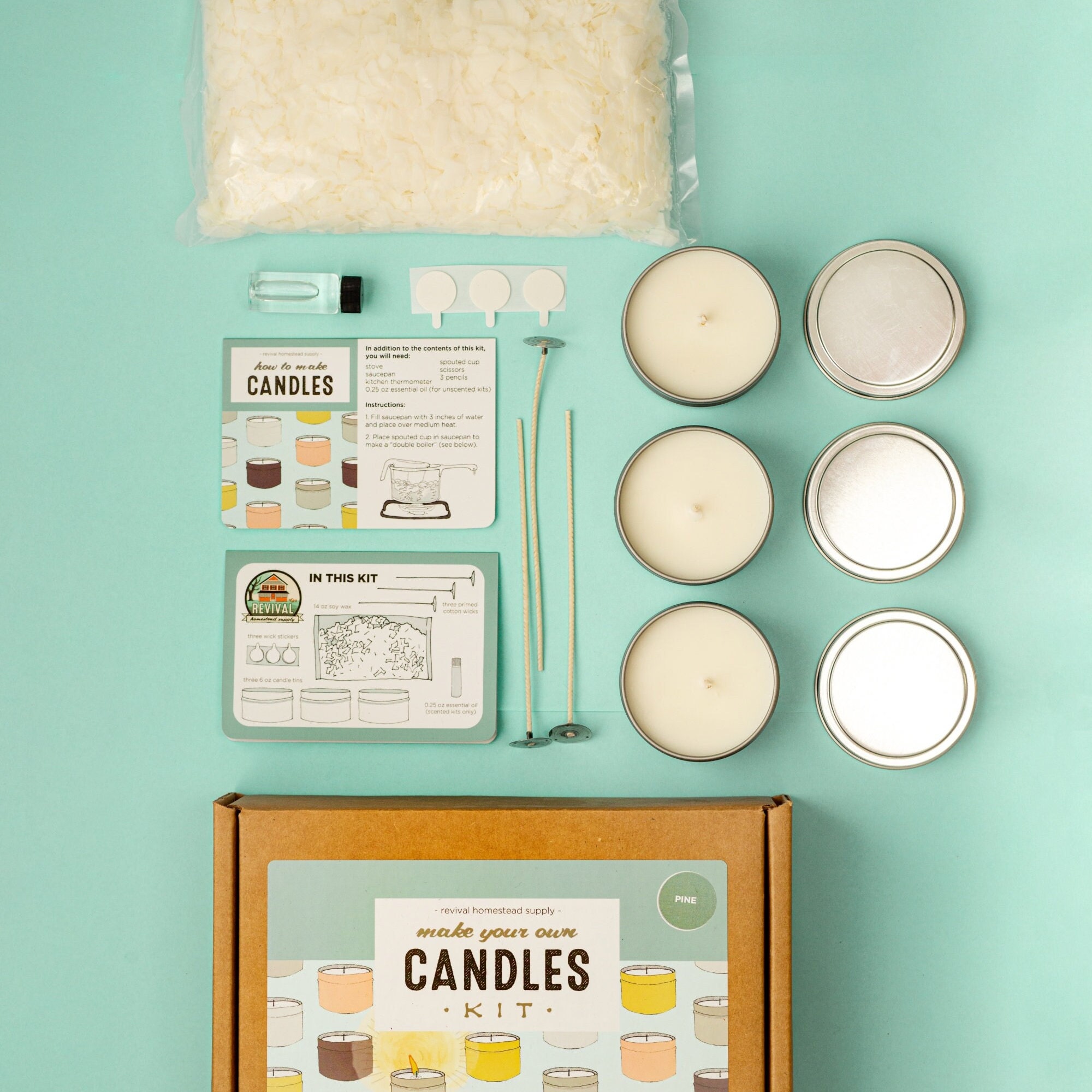 Candle Kit, Make Your Own Candles With Soy Wax and Essential Oils - Etsy