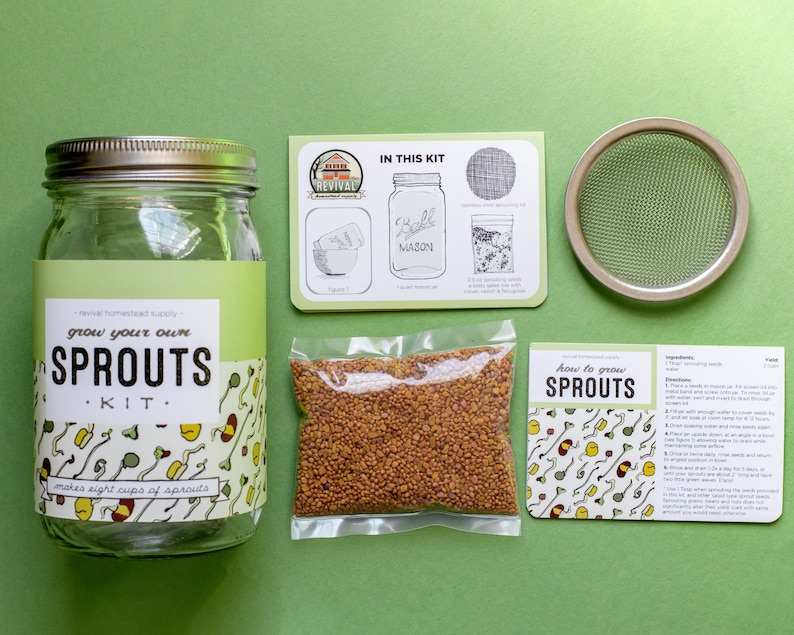 Sprouting Kit Grow Your Own Sprouts | Etsy