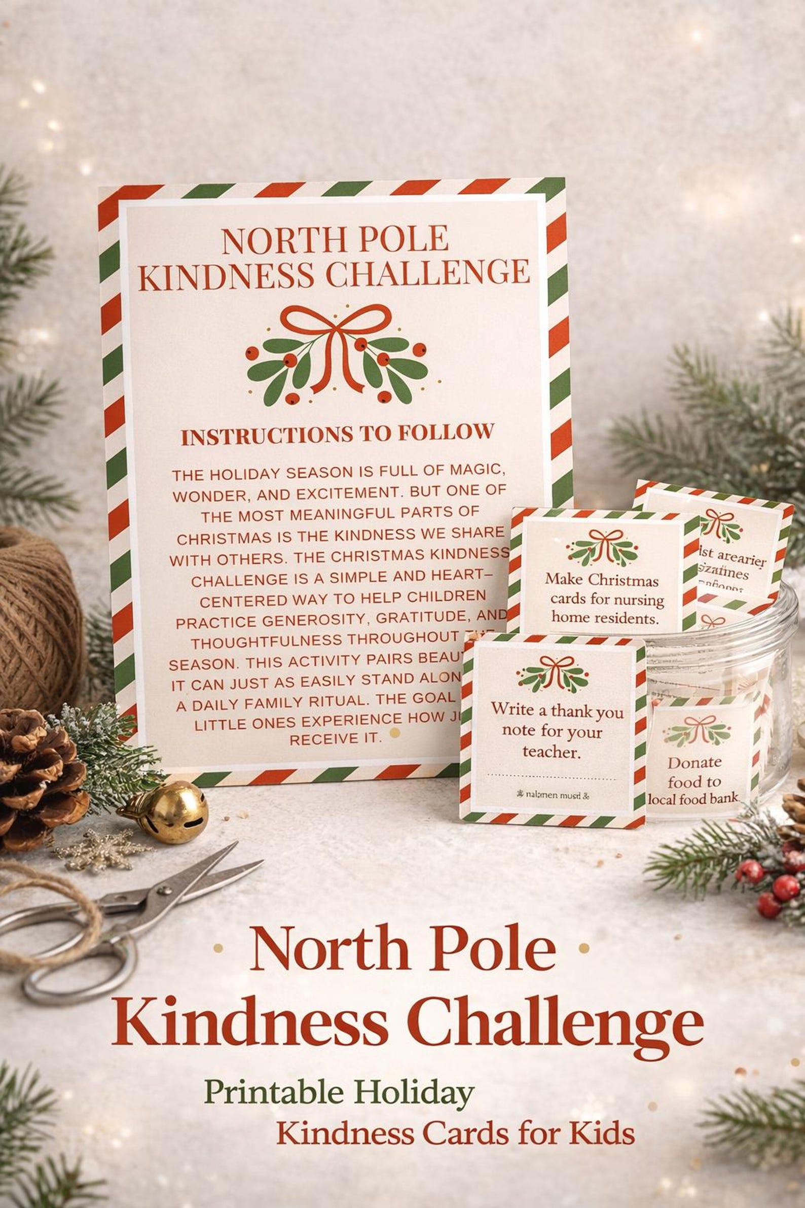 Elf Kindness Challenge Cards | Christmas Holiday Activity (printable ...