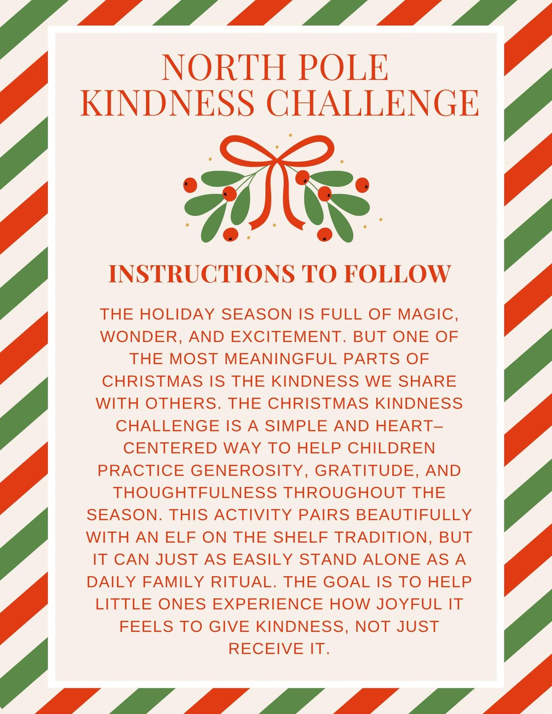 Elf Kindness Challenge Cards | Christmas Holiday Activity (printable ...