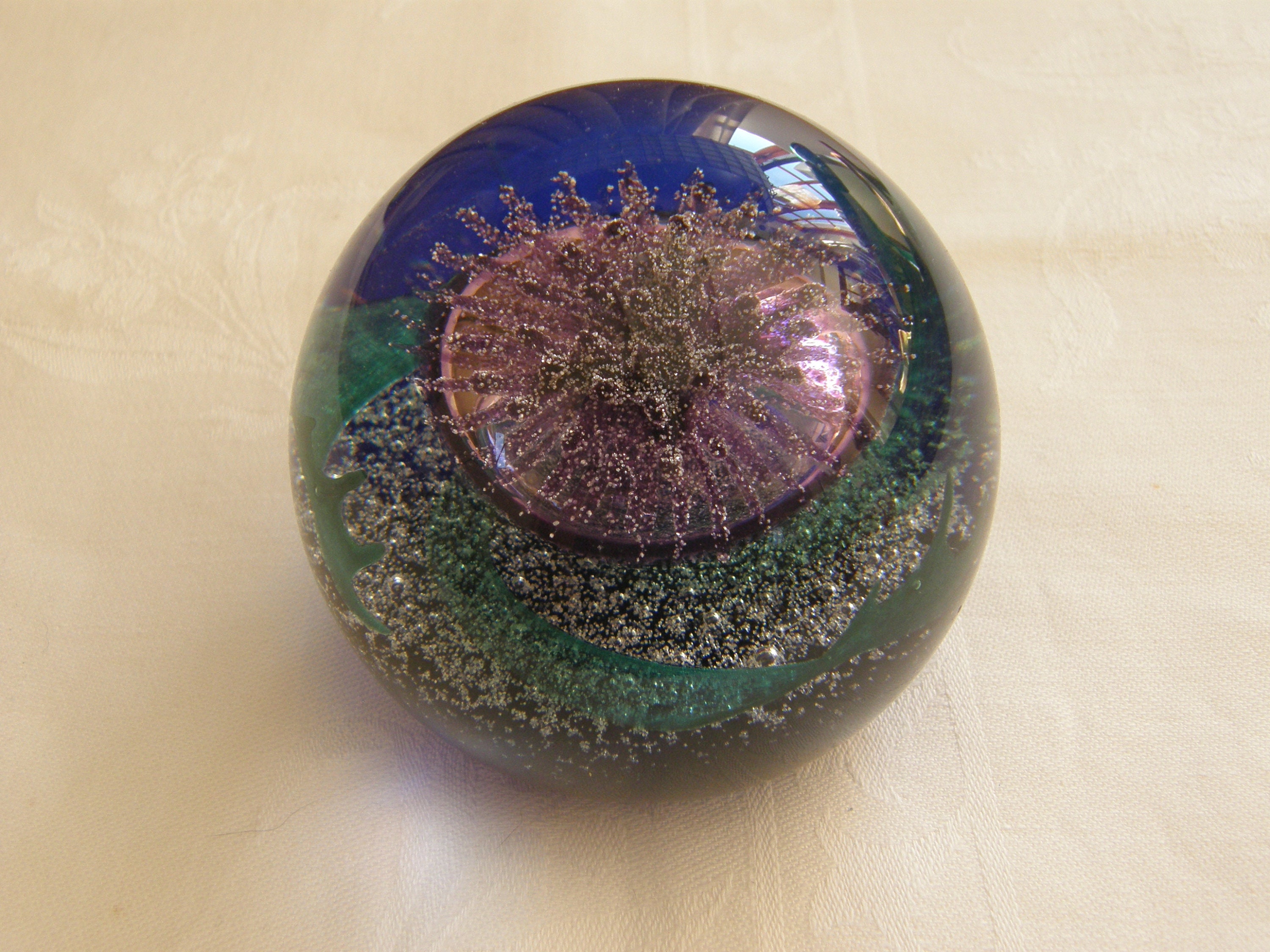 Vintage Caithness Glass Scottish Thistle Paperweight 362/650 | Etsy