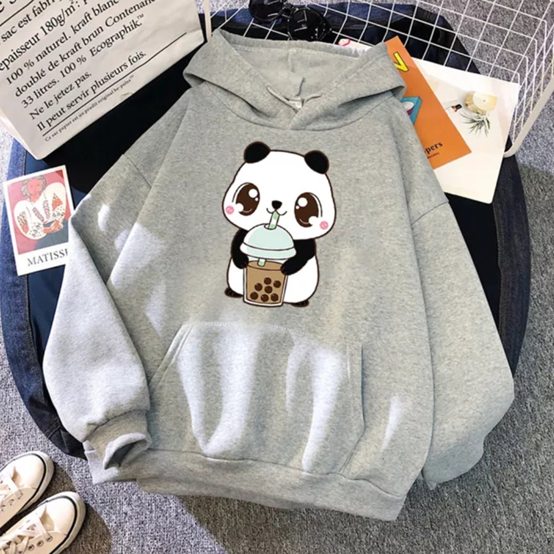 Bubble Tea Panda Hoodie Boba Hoodie Boba Tea Bubble Tea - Etsy