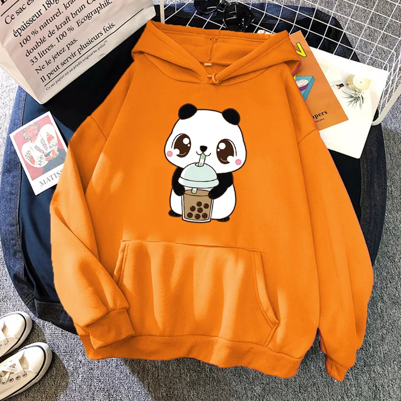 Bubble Tea Panda Hoodie Boba Hoodie Boba Tea Bubble Tea - Etsy