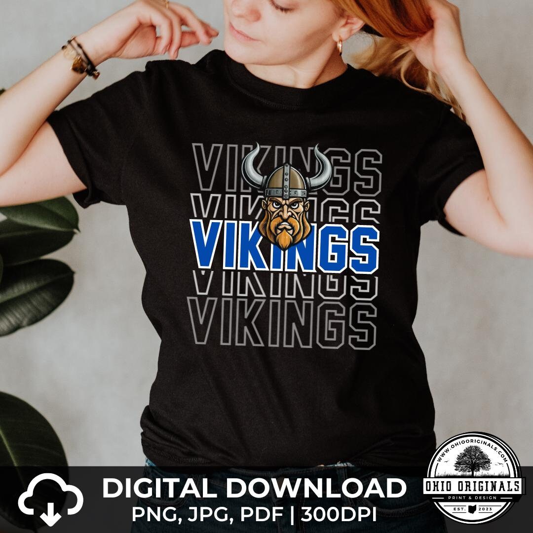 Blue Vikings Spirit Wear Echo Digital Download | School Spirit Wear ...