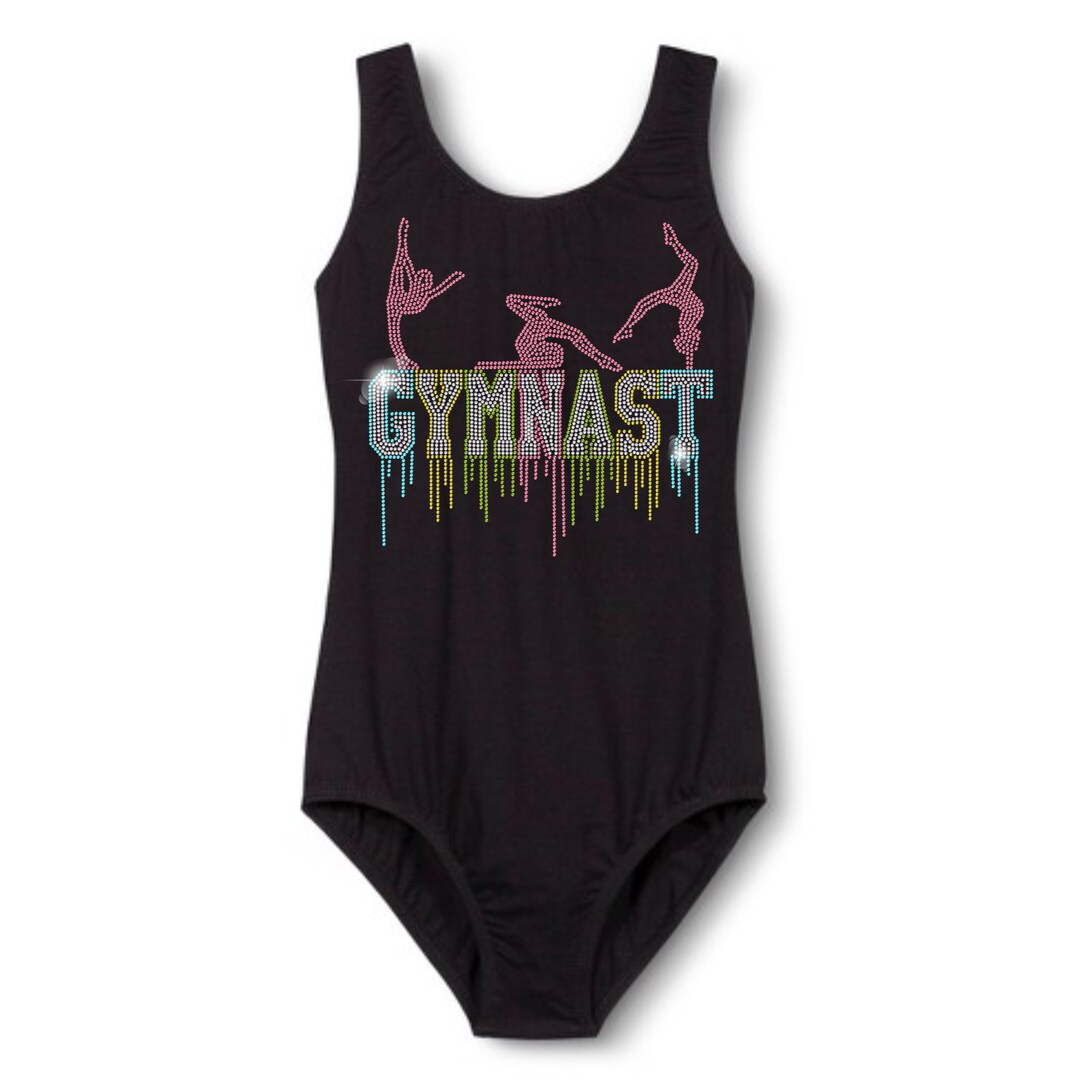 Rhinestone Gymnast Rainbow Bling Leotard - Etsy
