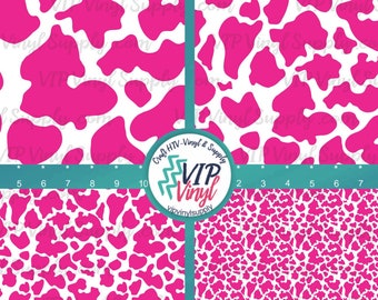 Cow Print Heat Transfer Vinyl, Cow Pattern HTV, Animal Print HTV ...