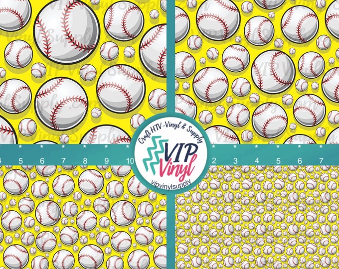 Softball Printed Vinyl HTV and Adhesive Pattern Outdoor Vinyl Sheets ...
