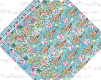 Sunset Ombre HTV and Adhesive Printed Pattern Vinyl Sheets Heat ...