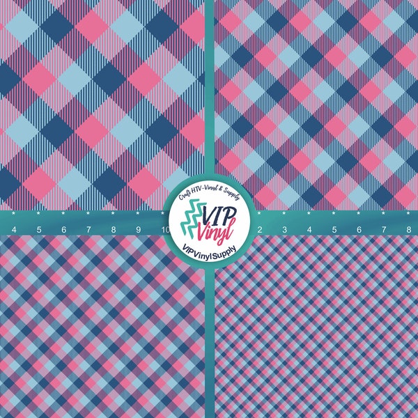 Pink Blue Plaid - Etsy