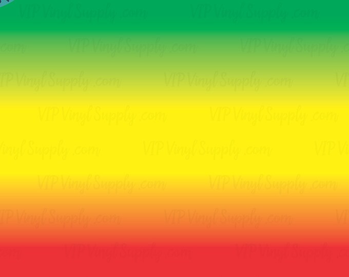 Patterned Vinyl, Green, Yellow and Red Ombre Print Craft Vinyl Sheet ...