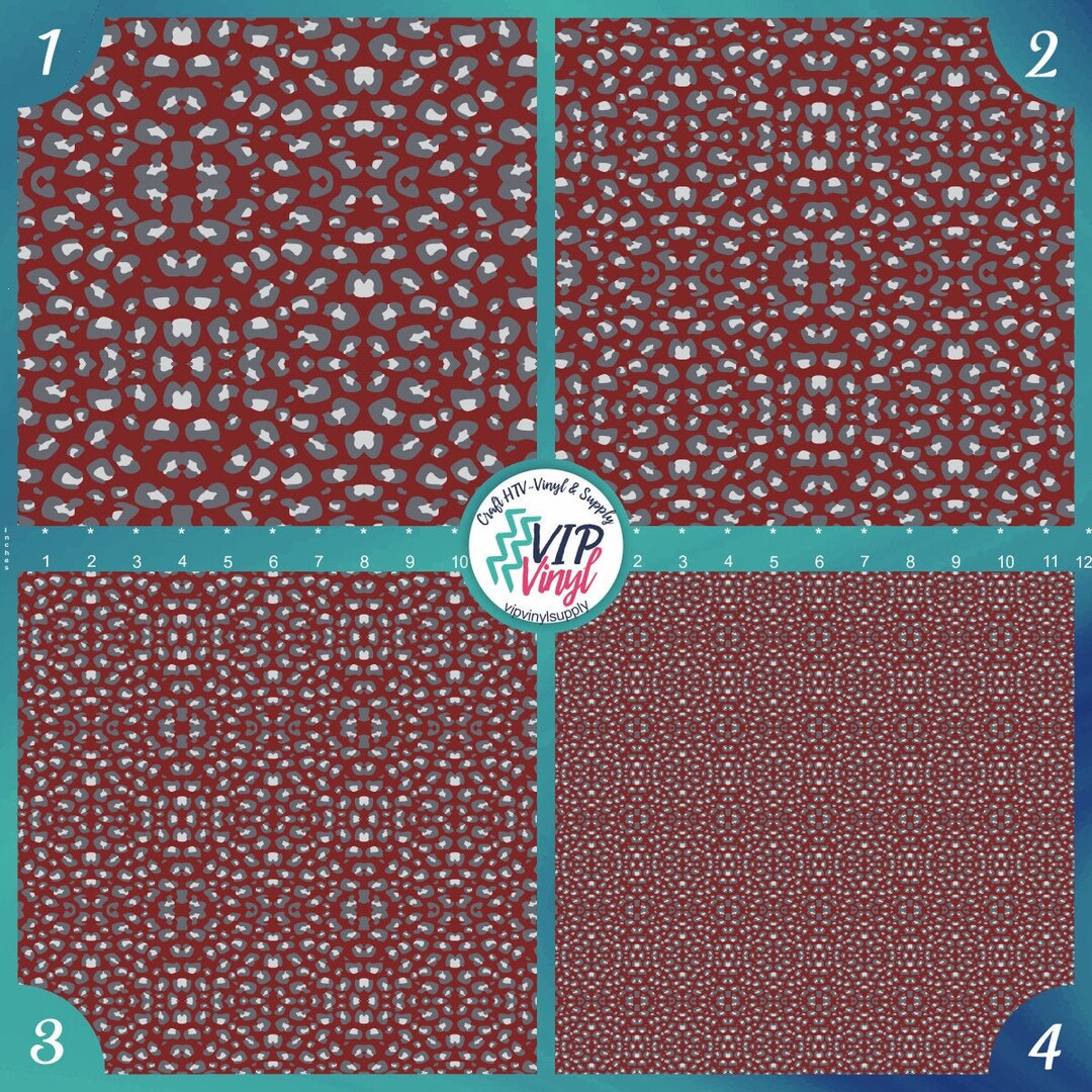 Leopard Print HTV Vinyl, Heat Transfer or Outdoor Adhesive Animal ...
