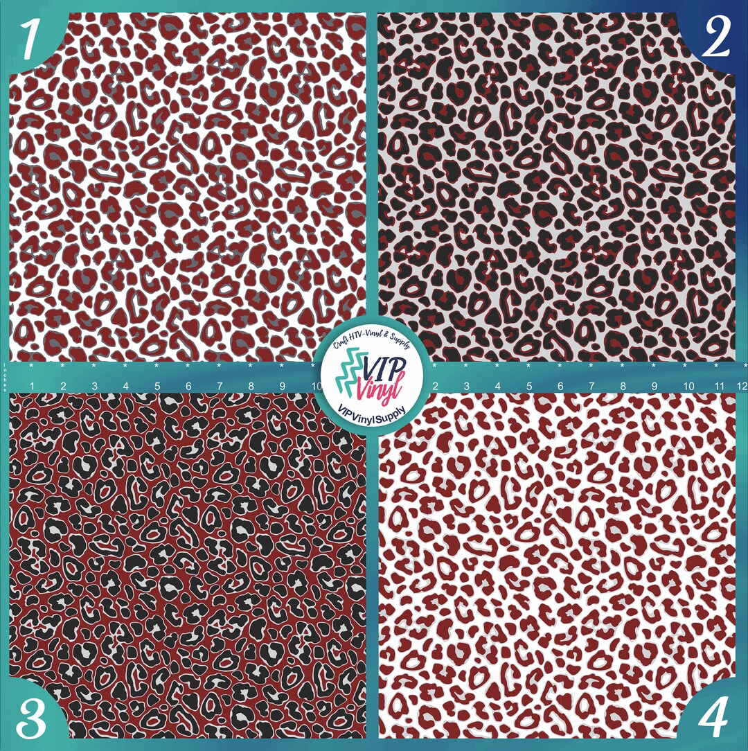 Leopard Print HTV Vinyl, Heat Transfer or Outdoor Adhesive Animal ...