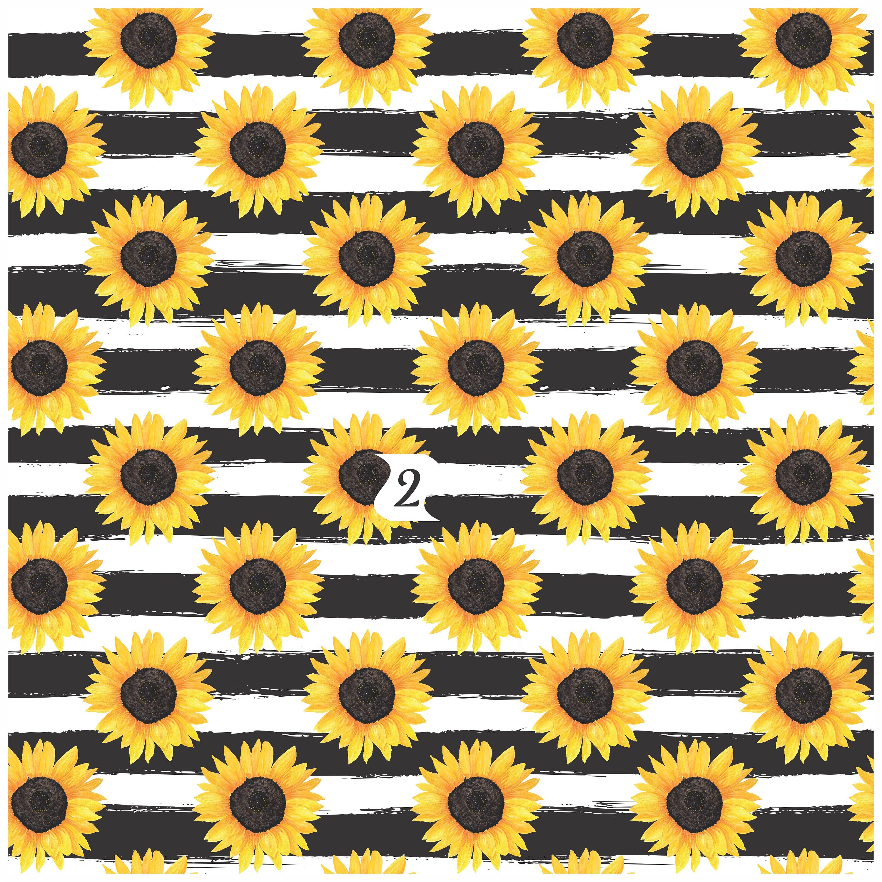 Sunflower Striped HTV Vinyl Black and White Patterned Vinyl | Etsy