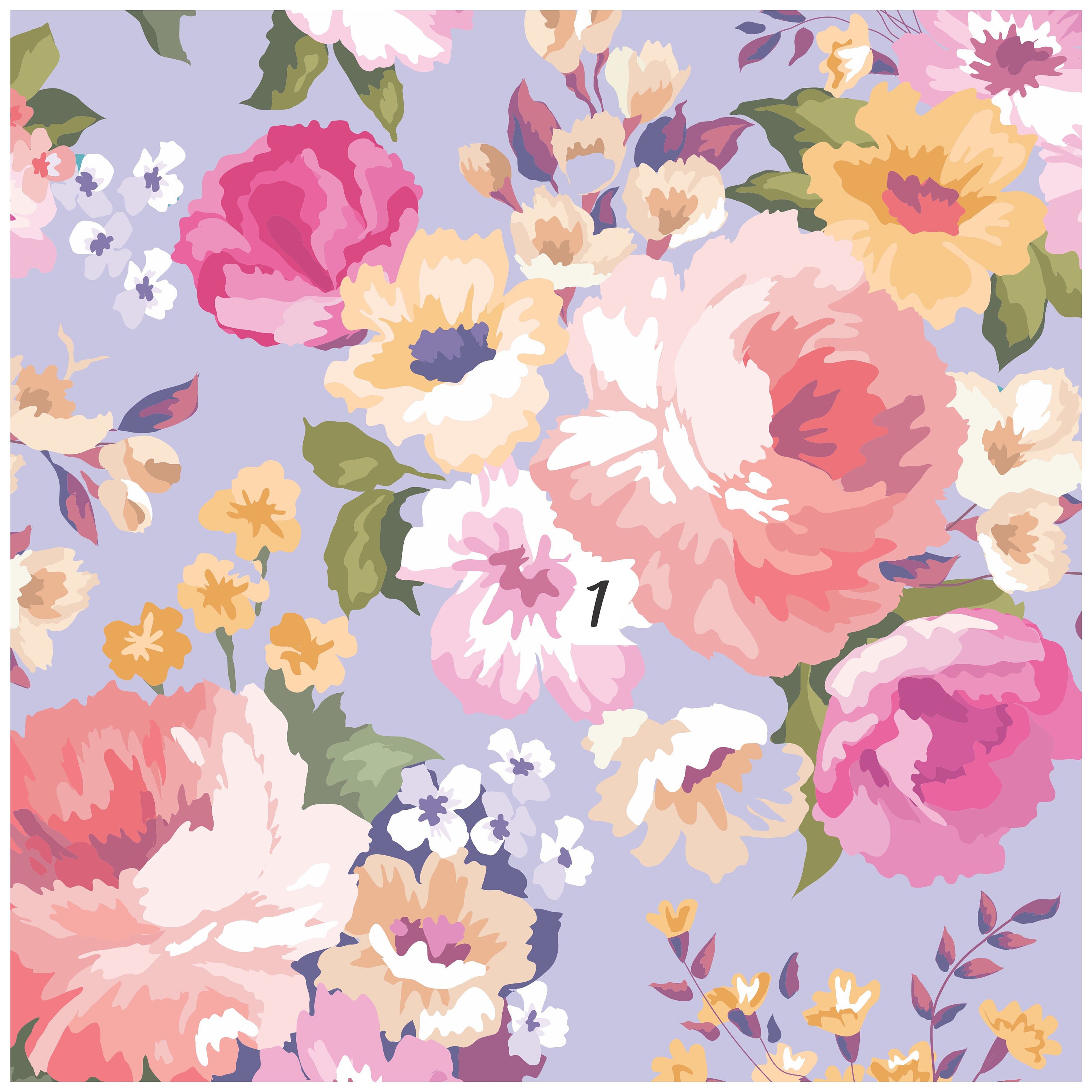 Floral HTV Vinyl Country Rose Flower pattern on Lavender | Etsy