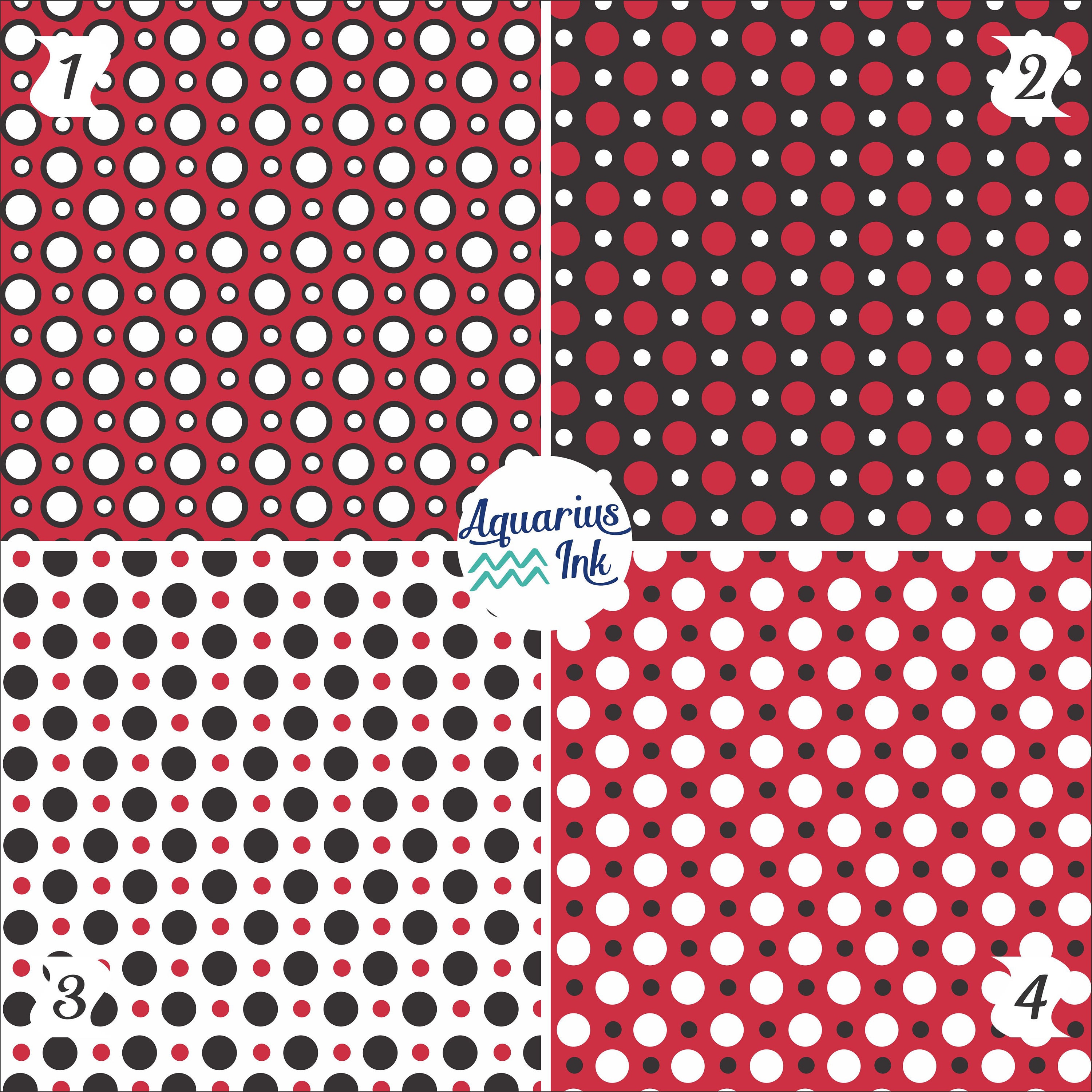 Polka Dot HTV Vinyl Red Black and White Patterned Vinyl - Etsy