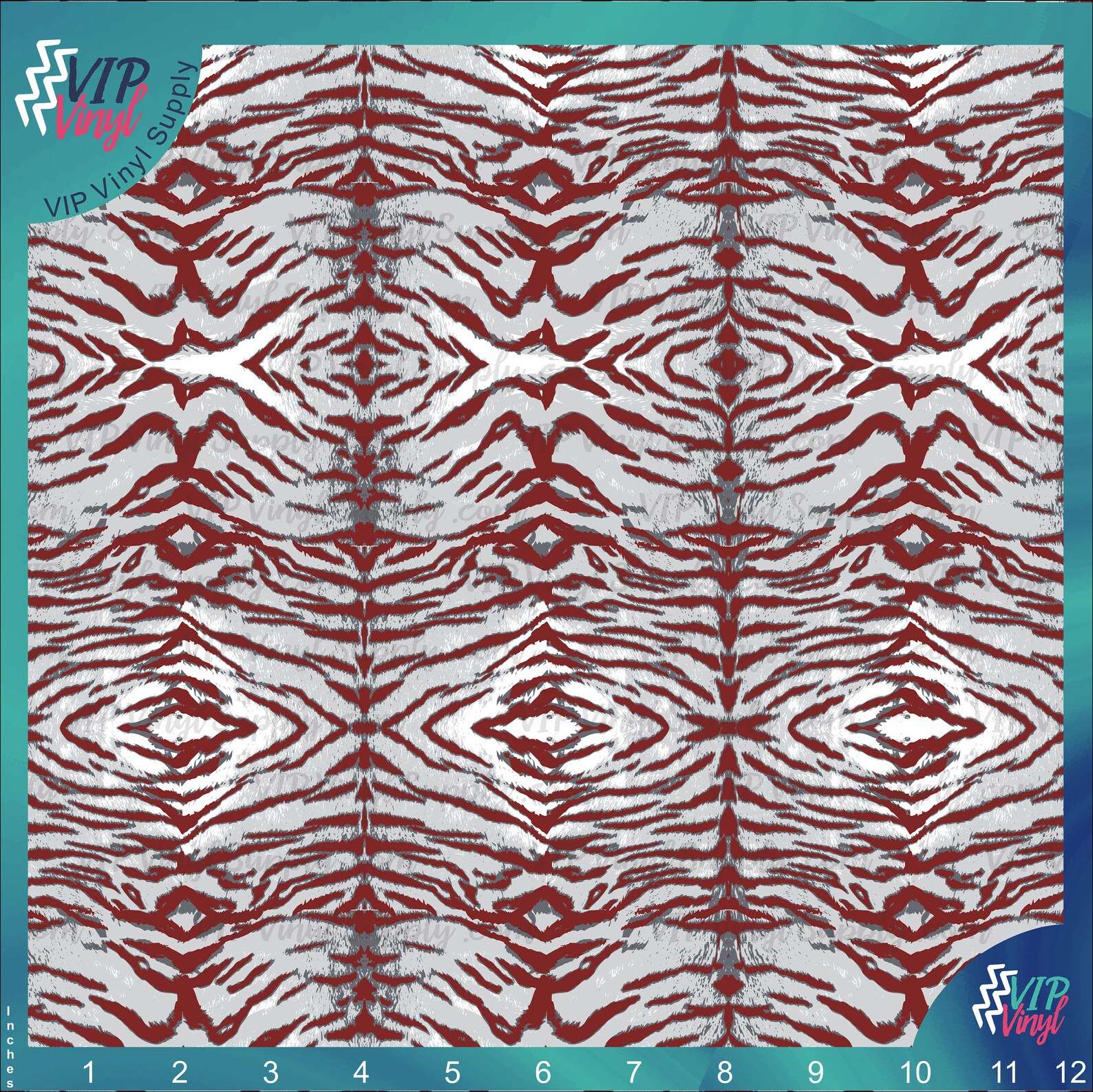 Maroon & Gray Tiger Pattern HTV Vinyl Heat Transfer Vinyl or - Etsy